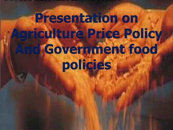 Agricultural Price Policy of India , Economics | PDF