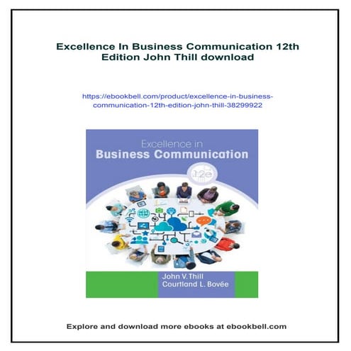 Excellence In Business Communication 12th Edition John Thill | PDF