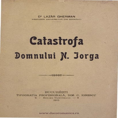 1915 catastrofa domnului n. iorga (uploaded) | PDF