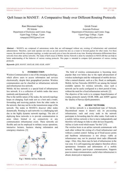 Comparative Analysis Of Manet Reactive Protocols Pdf