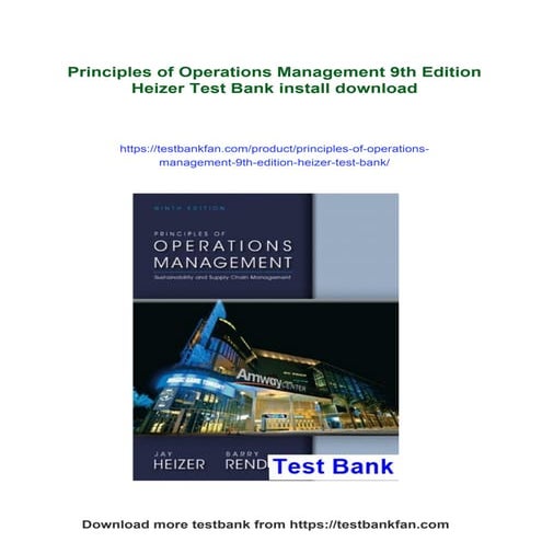 Principles of Operations Management 9th Edition Heizer Test Bank | PDF