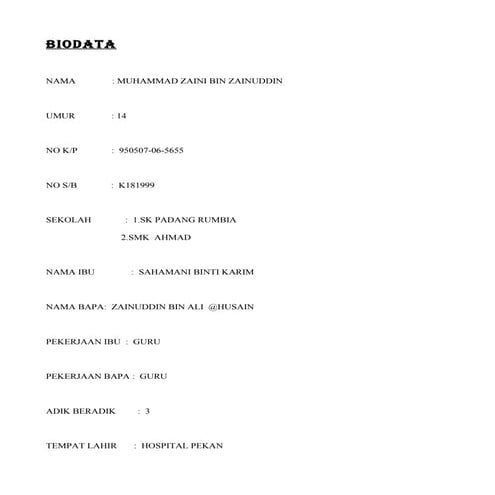 BIODATA | DOC