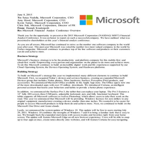 COM 487 two page final memo | DOCX