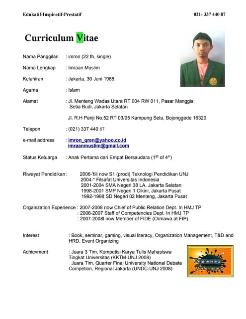 CV - Purnawan Z. Harefa | DOC