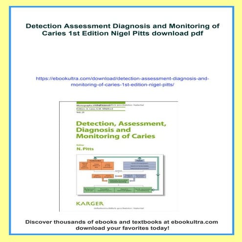 Detection Assessment Diagnosis and Monitoring of Caries 1st Edition ...