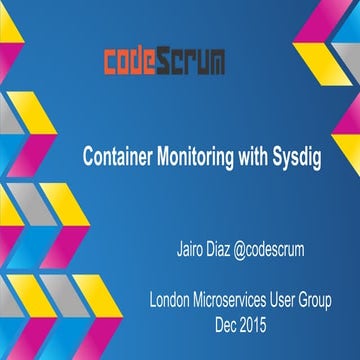 Container Monitoring with SysDig | PDF