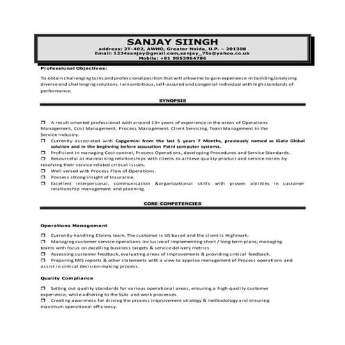 Resume Sanjay | DOCX