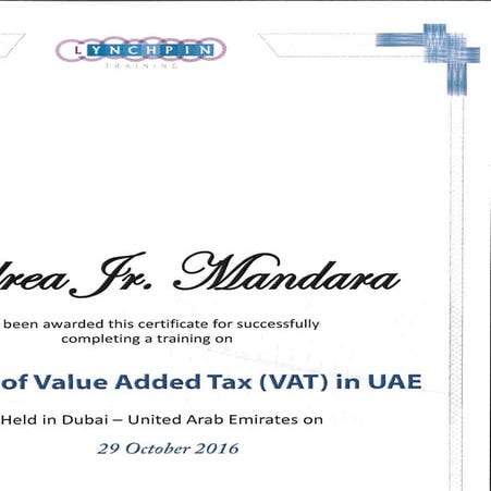 VAT UAE training | PDF