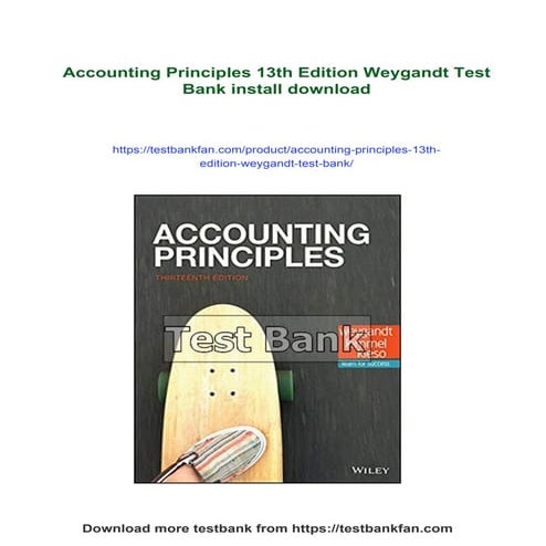 Accounting Principles 13th Edition Weygandt Test Bank | PDF