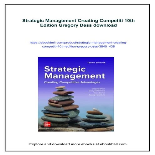 Strategic Management Creating Competiti 10th Edition Gregory Dess | PDF