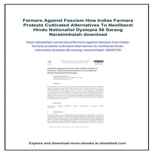 Farmers Against Fascism How Indias Farmers Protests Cultivated ...