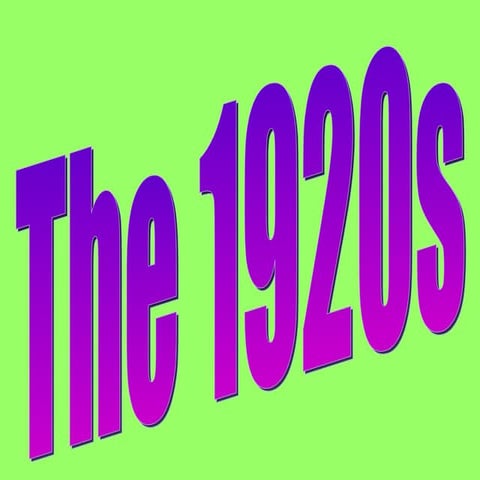 1920s in America | PPTX