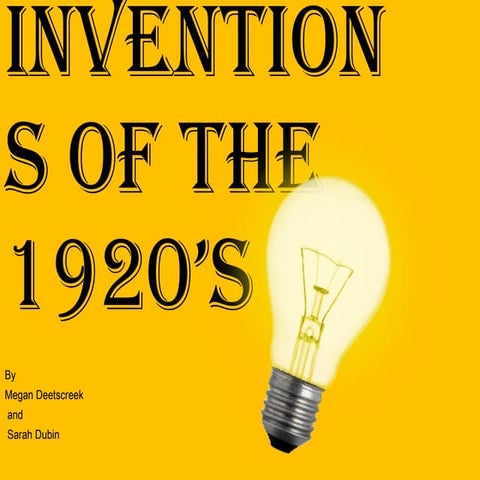 1920’S Inventions | PPT
