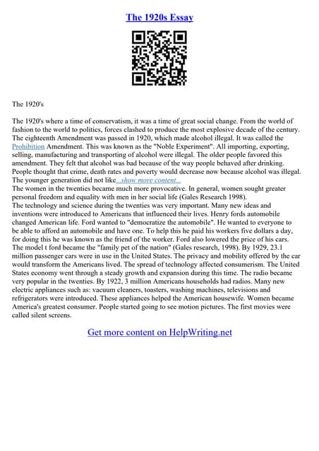 The Roaring 20s | PPTX