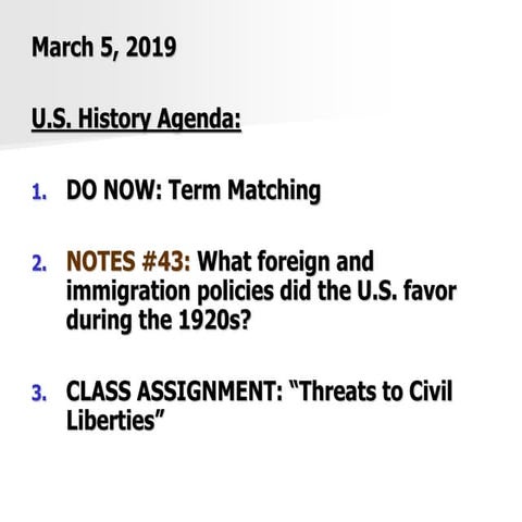 1920s Foreign and Immigration Policies.ppt