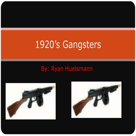 1920’S Gangsters | PPTX
