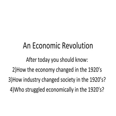 1920s Lecture 3 | PPT