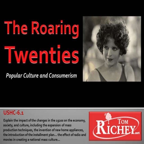 The Roaring Twenties: Pop Culture and Consumerism | PPT
