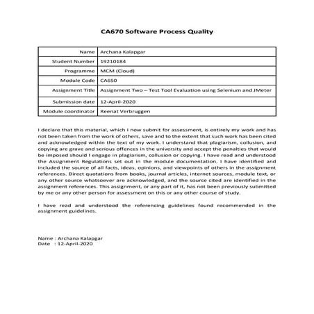 Selenium And Jmeter Testing Pdf Web Development Internet