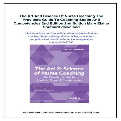 The Art And Science Of Nurse Coaching The Providers Guide To Coaching ...