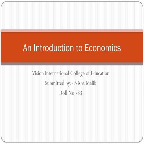 11 Economics week_Introduction to Economics | PPTX