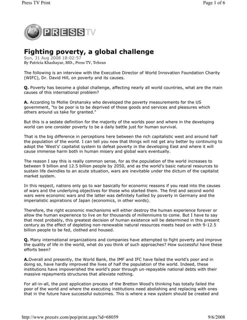 Global paradox of poverty and affluence | DOCX | Debated Sensitive ...