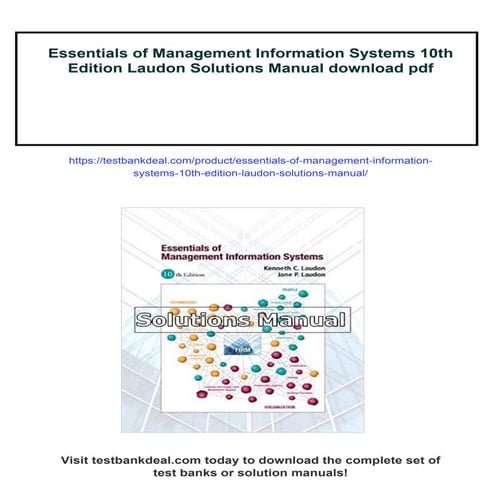 Essentials of Management Information Systems 10th Edition Laudon ...