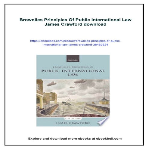 Brownlies Principles Of Public International Law James Crawford | PDF