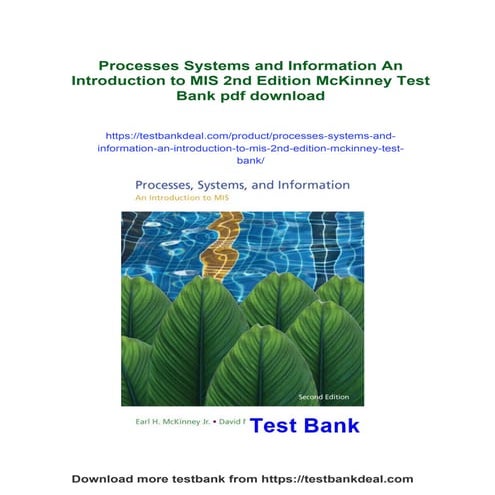 Processes Systems and Information An Introduction to MIS 2nd Edition ...