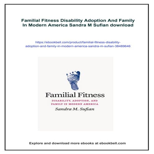 Familial Fitness Disability Adoption And Family In Modern America ...