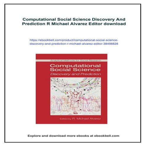 Computational Social Science Discovery And Prediction R Michael Alvarez ...
