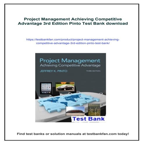 Project Management Achieving Competitive Advantage 3rd Edition Pinto ...