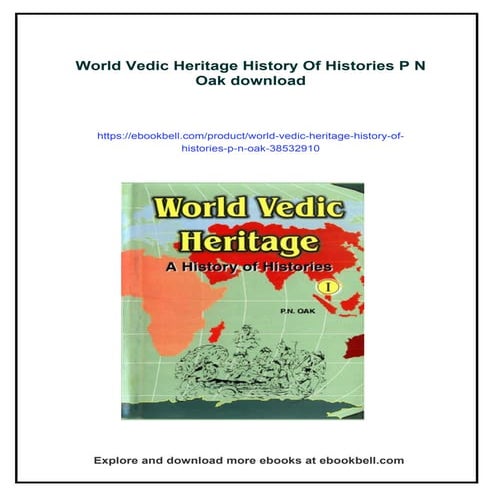 World Vedic Heritage History Of Histories P N Oak | PDF