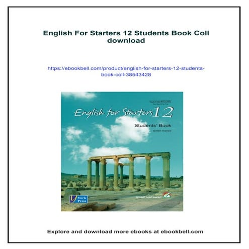English For Starters 12 Students Book Coll | PDF
