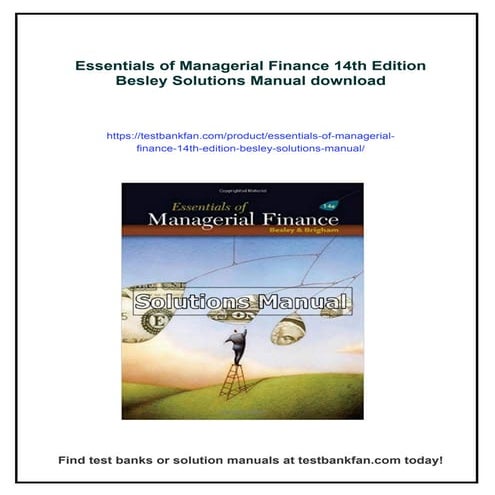 Essentials of Managerial Finance 14th Edition Besley Solutions Manual | PDF