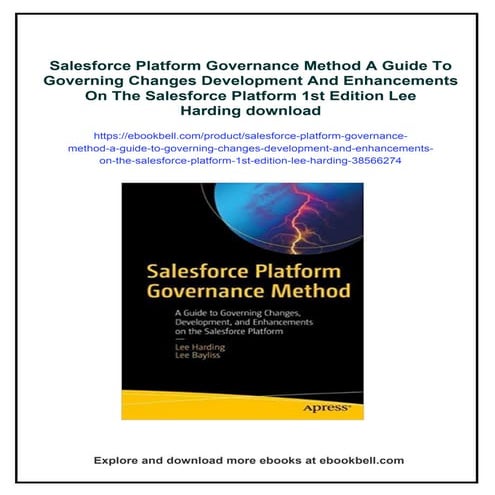 Salesforce Platform Governance Method A Guide To Governing Changes ...