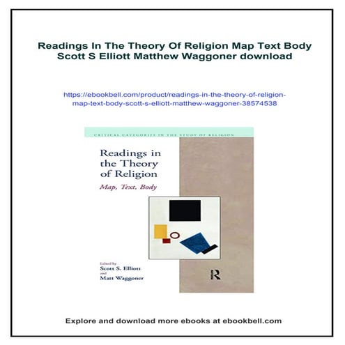 Readings In The Theory Of Religion Map Text Body Scott S Elliott ...
