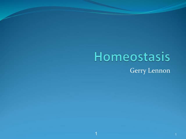 Homeostasis | PPTX