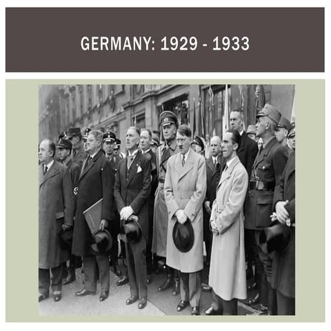 Germany 1929 -31 - Years of turbulence | PPTX | Politics