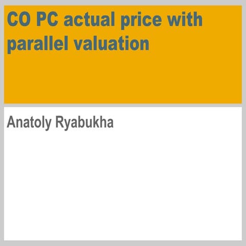 CO PC actual price with parallel valuation (fragment for Depr) | PPT