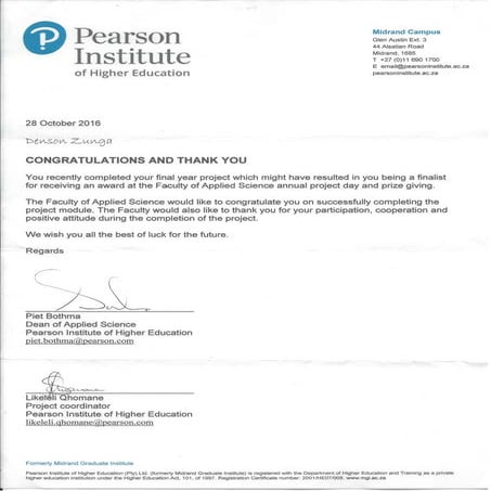 Project Letter | PDF