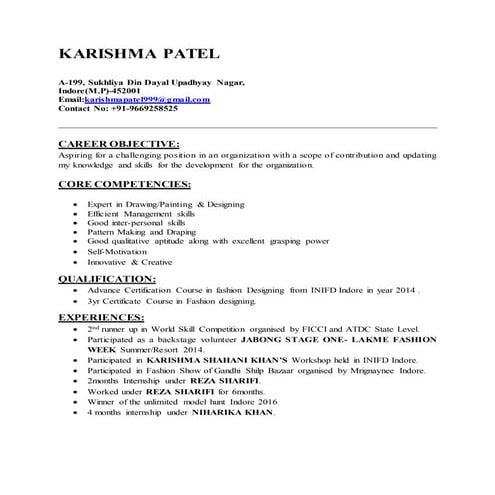 KARISHMA PATEL | DOCX