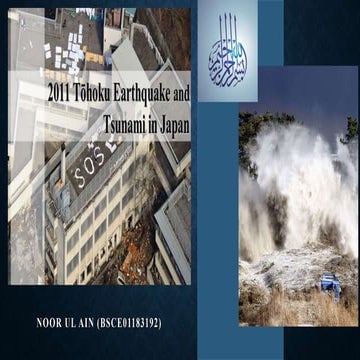 2011 Tohoku Earthquake and Tsunami Japan | PPTX