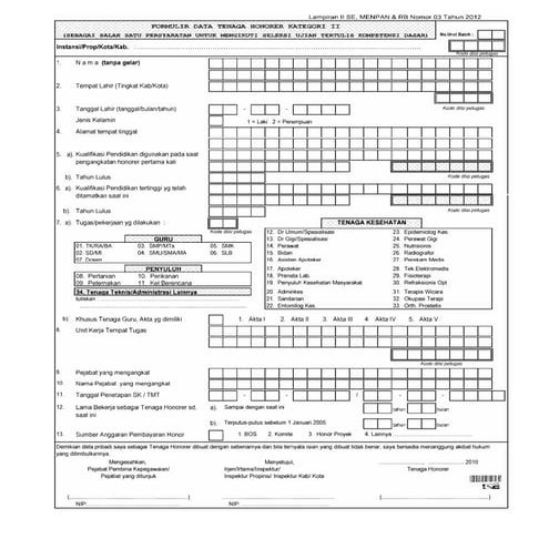 1930 form k2_formulir_tenaga_honorer_kategori_2_bkn | PDF