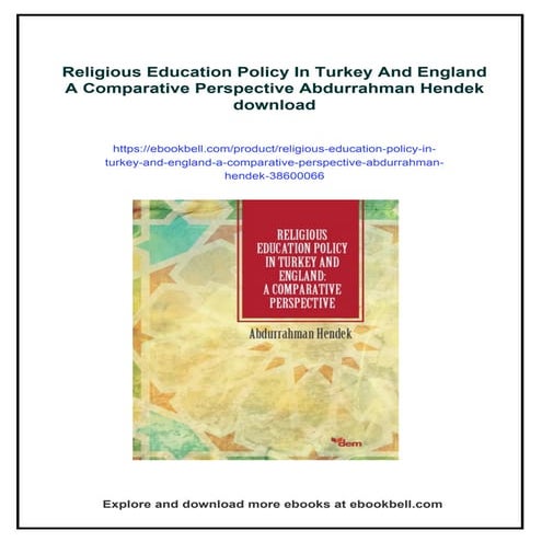 Religious Education Policy In Turkey And England A Comparative ...