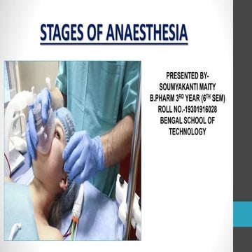 Stages of General Anaesthesia | PPTX