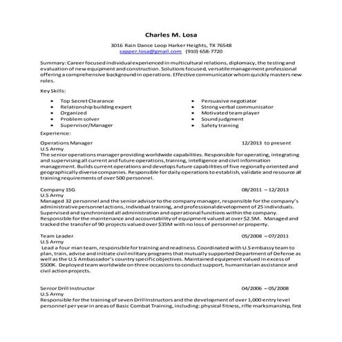 TAP resume Losa | DOCX