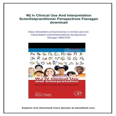 Wj Iv Clinical Use And Interpretation Scientistpractitioner ...