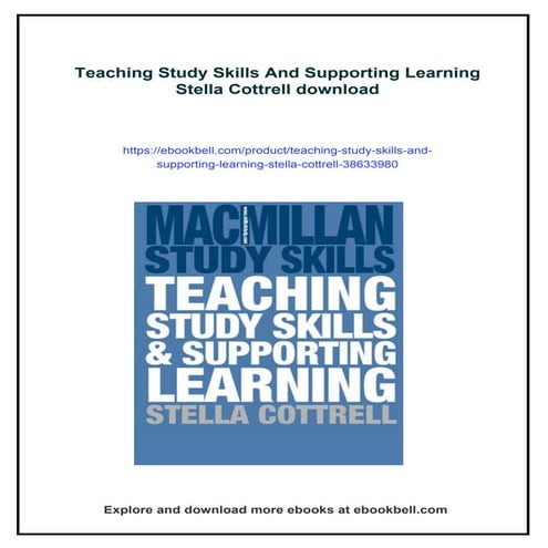Teaching Study Skills And Supporting Learning Stella Cottrell | PDF