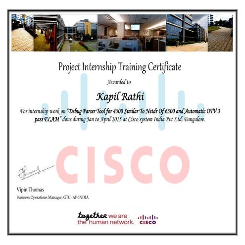 Kapil Rathi internship | PDF